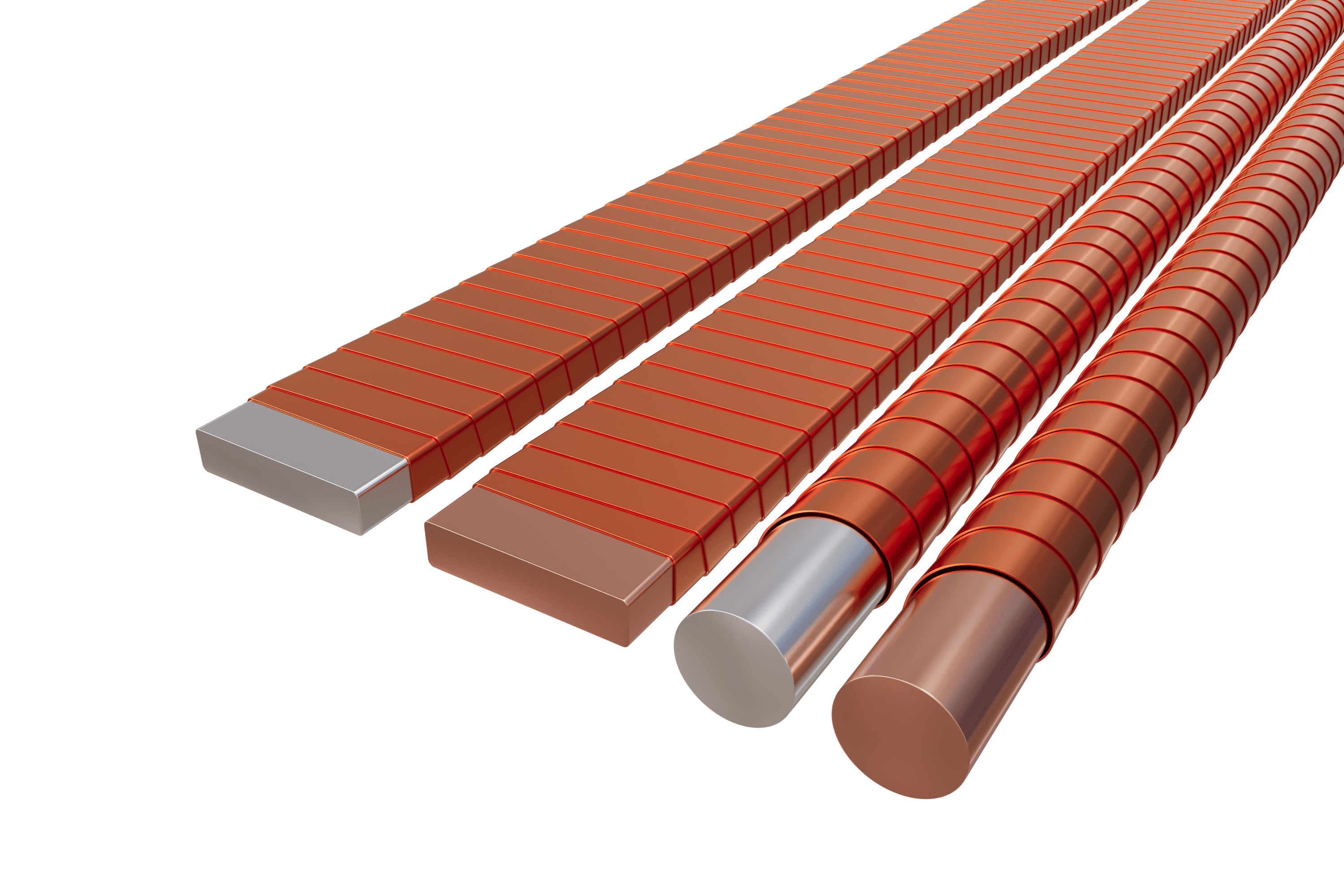 Round and rectangular copper and aluminum wires with film insulation ...